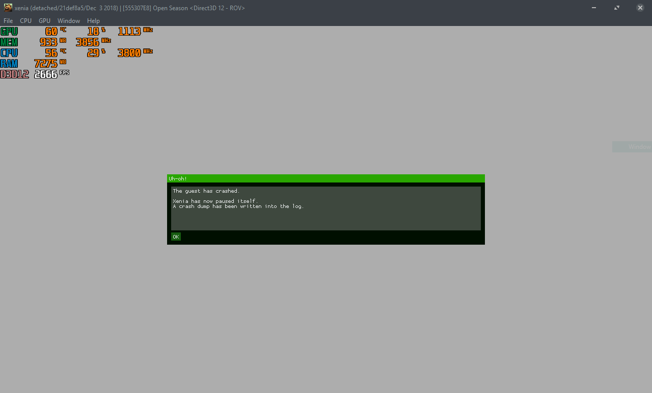 555307E8 - Open Season · Issue #1116 · xenia-project/game-compatibility · GitHub