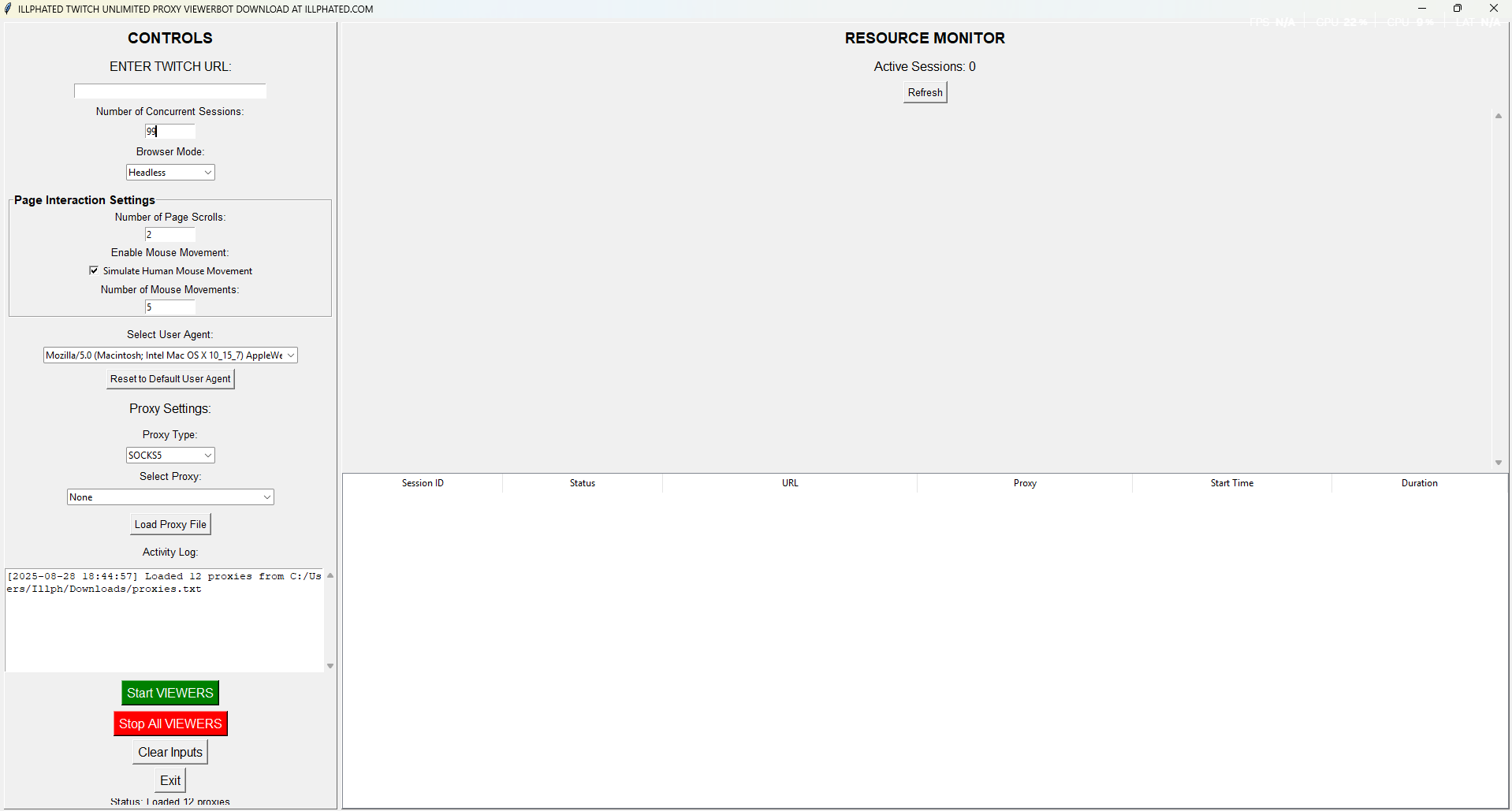 GitHub - JimWas/Twitch-Viewbot-Proxy: Drive live viewers to Twitch in headed or headless ...