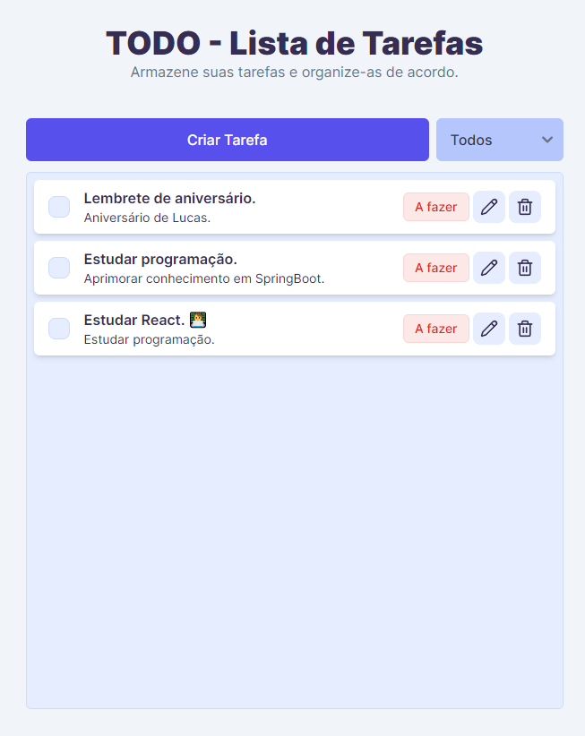 GitHub - drexdev/Todo-Project: Este projeto é um desafio de criar uma Lista de Tarefas que ...