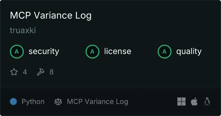 GitHub - truaxki/mcp-variance-log: Agentic tool that looks for ...