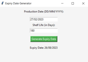 GitHub - AryadeepIT/Product-Expiry-Date-Generator: The Expiry Date Generator GUI is a Python ...