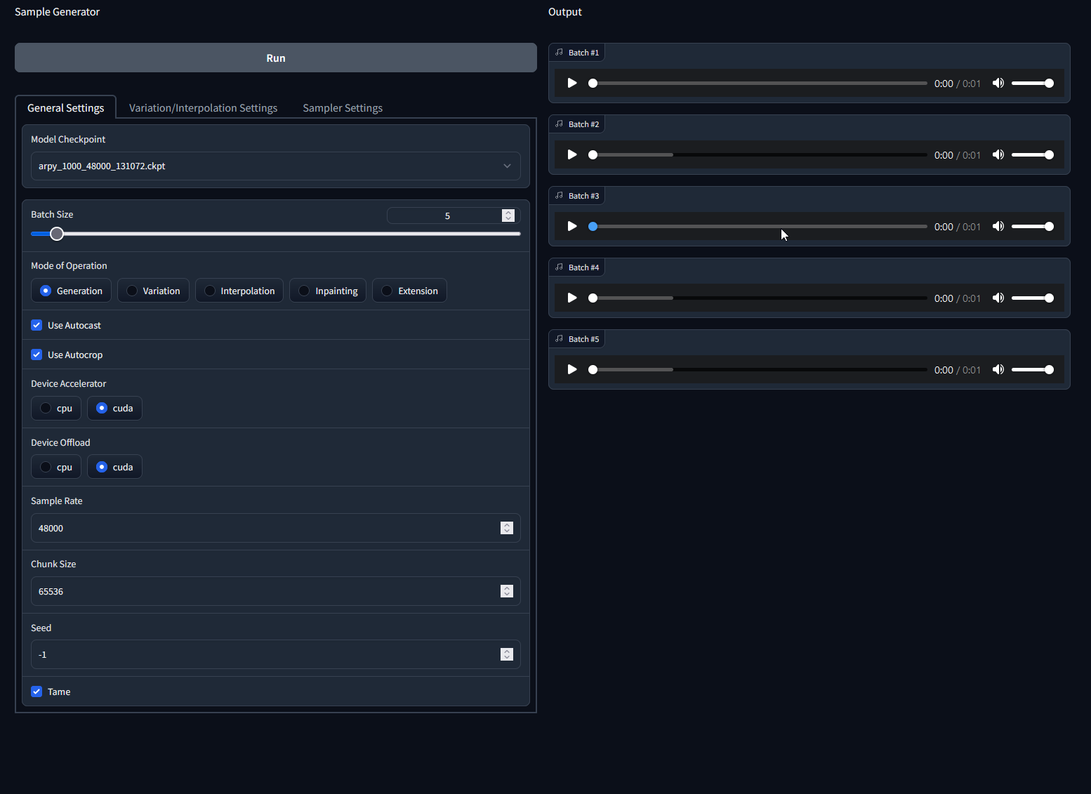 GitHub - diontimmer/Sample-Diffusion-Gradio: Gradio client for harmonai sample diffusion.