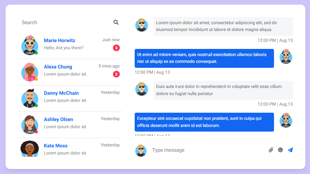 GitHub - mdbootstrap/bootstrap-chat: Responsive Chat built with ...