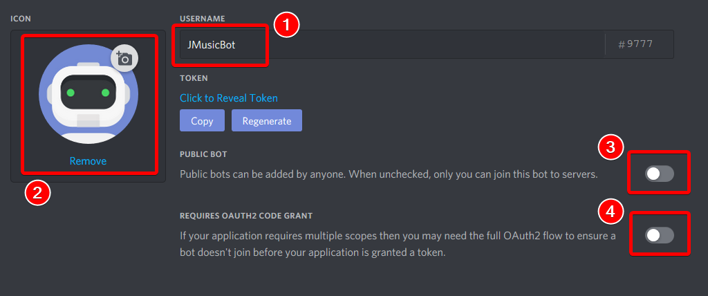 Getting a Bot Token · jagrosh/MusicBot Wiki · GitHub