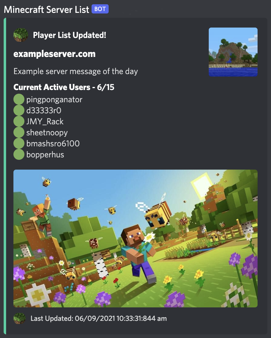 GitHub - RedStewart/Minecraft-Server-List: DiscordJS bot that displays active Users on a ...