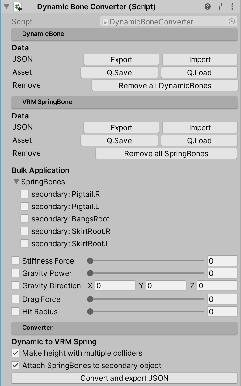 GitHub - uezo/DynamicBoneConverter: Convert DynamicBone to VRM SpringBone extremely easily.