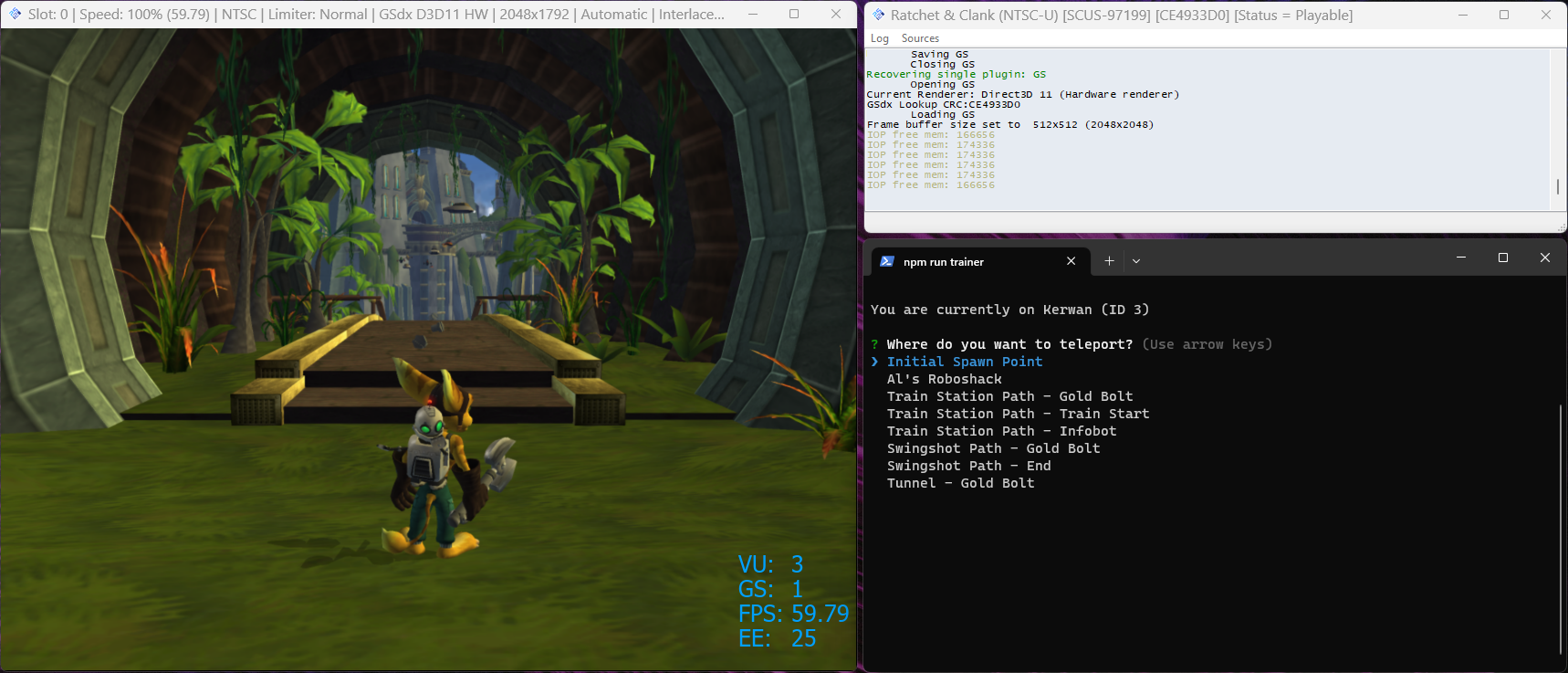 GitHub - ParadoxEpoch/RatchetHax: Node.js trainer and API for the Ratchet & Clank Series