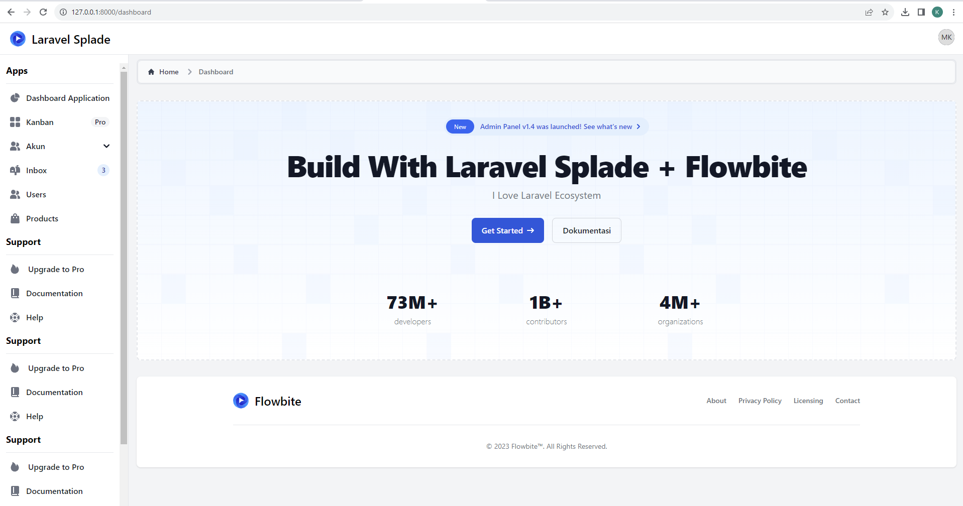 GitHub - kahfieidn/LaravelSpladeFlowbitePanel: Flowbite Admin Panel Using Laravel Splade ...