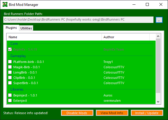 GitHub - MOVEDACCSfexlars/BirbModManager: Mod Installer for the PC version of Bird Runners.