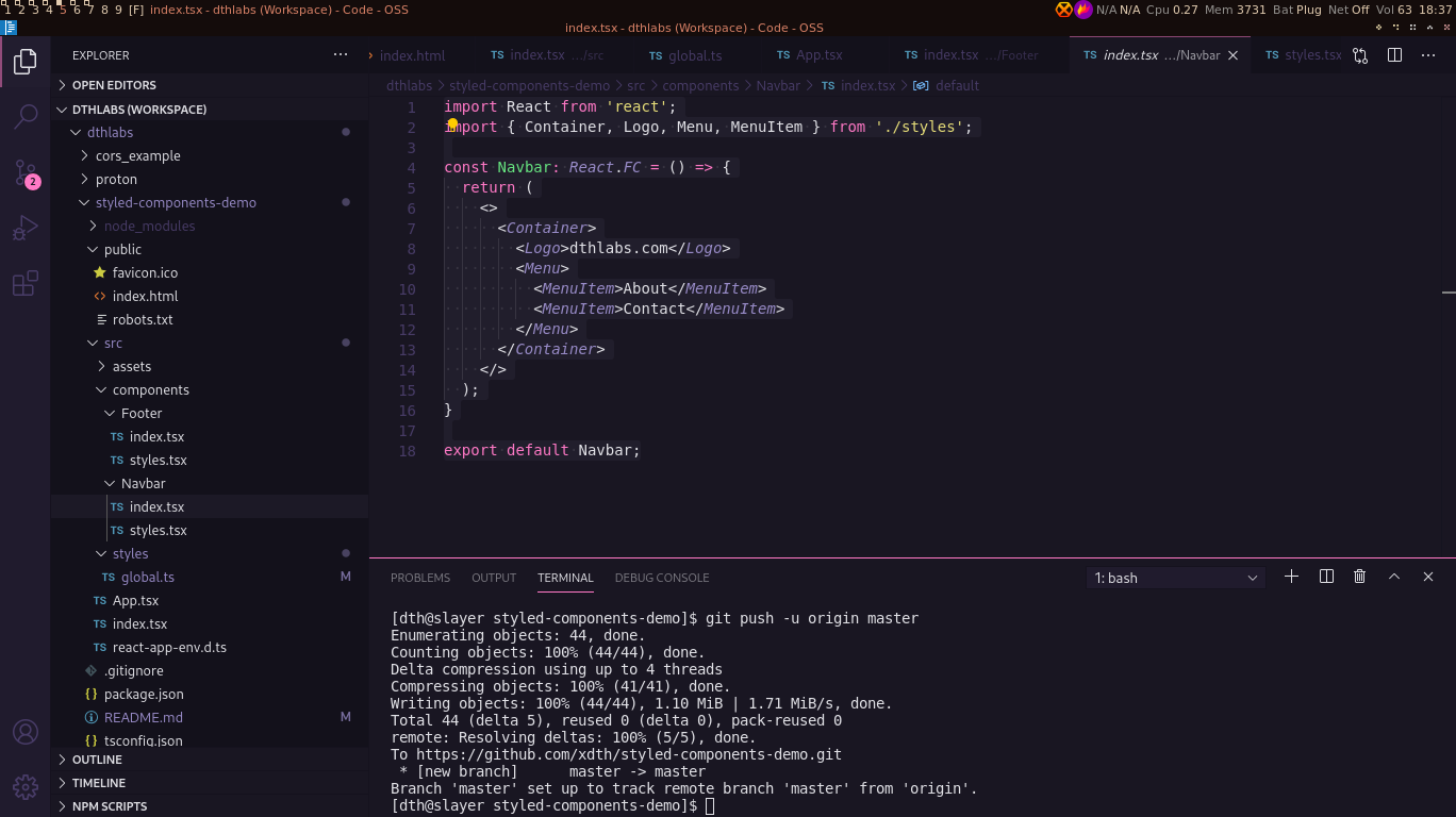 GitHub - xdth/styled-components-demo: This is a demonstration on the usage of styled-components ...