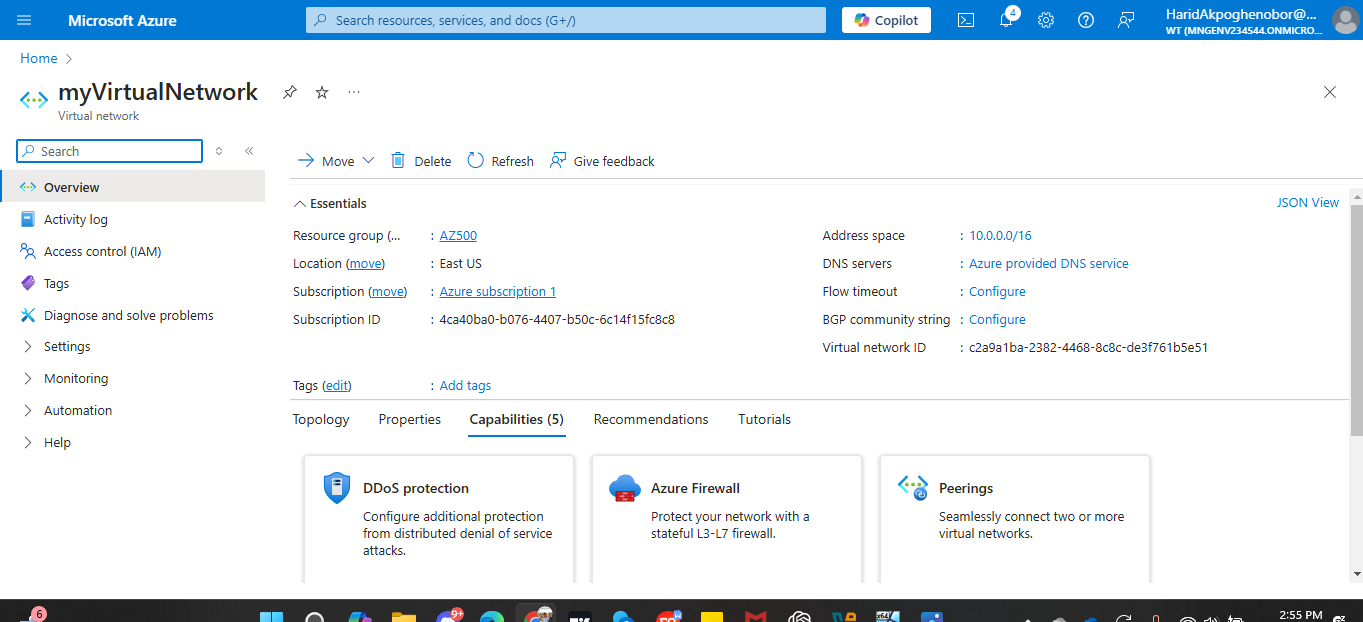 GitHub - HaridinIT/Azure-Virtual-Network-Infrastructure