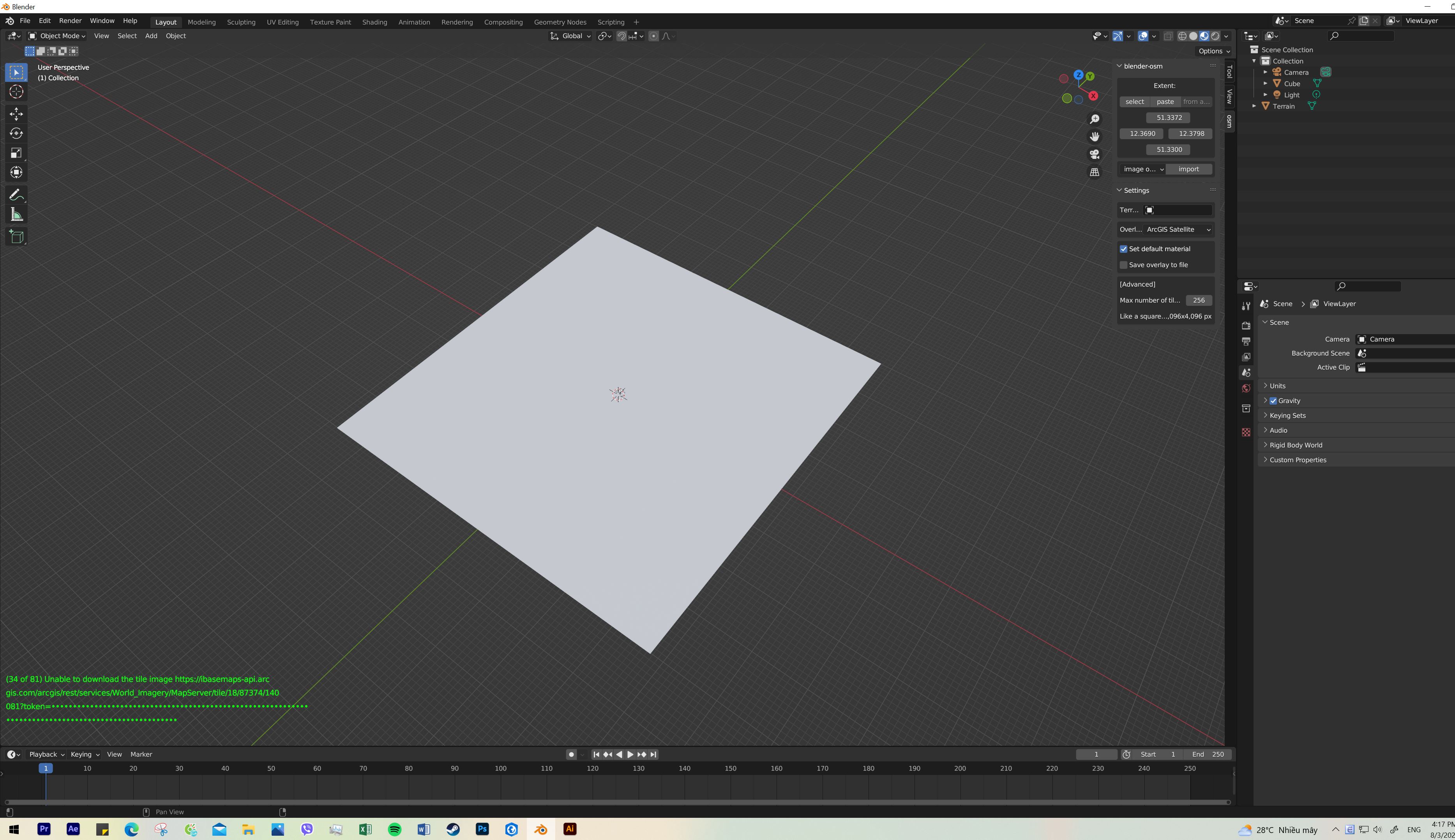 Blender Osm unable to download the tile image · Issue #369 · vvoovv/blosm · GitHub