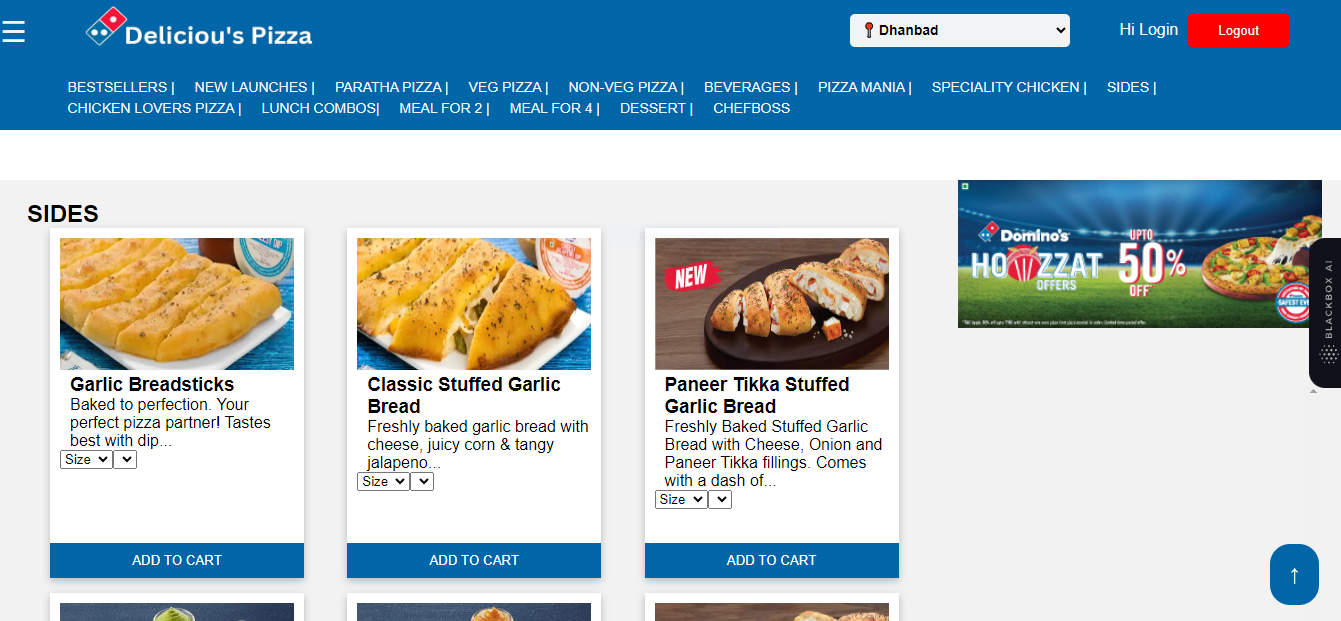 GitHub - niharikapandey94/Dominos-Pizza: It is clone of dominos website. With the help of my ...