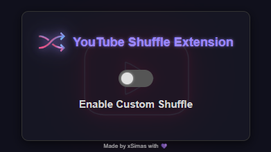 GitHub - xSimas/youtube-shuffle-extension: Web browser extension for shuffling YouTube playlists ...