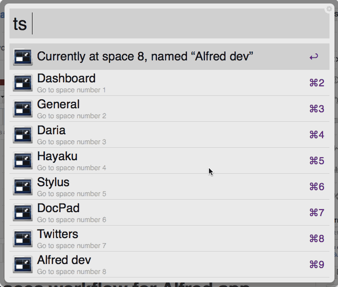 GitHub - kizu/TotalSpaces.alfredworkflow: Unofficial Alfred.app workflow for switching between ...