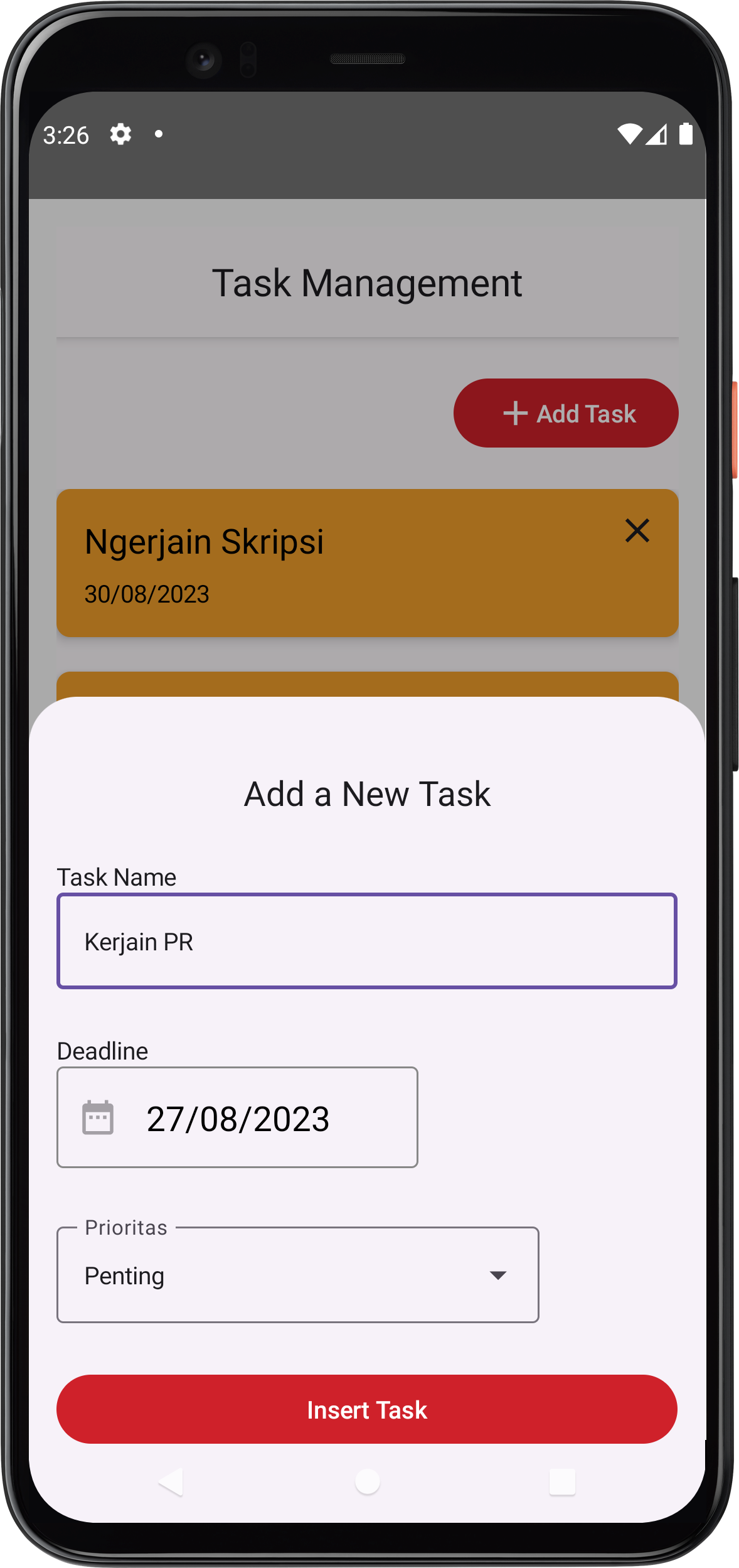 GitHub - Chndr-3/TaskManagement: Simple Task Mangement CRUD using local room database and dagger ...