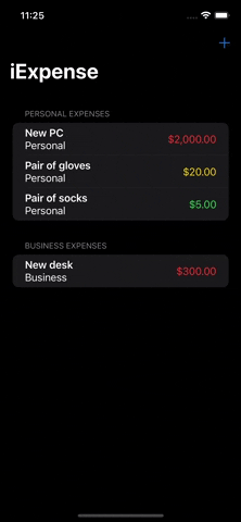 GitHub - vcolen/iExpense: This is my version of the iExpense app, the seventh project taught by ...