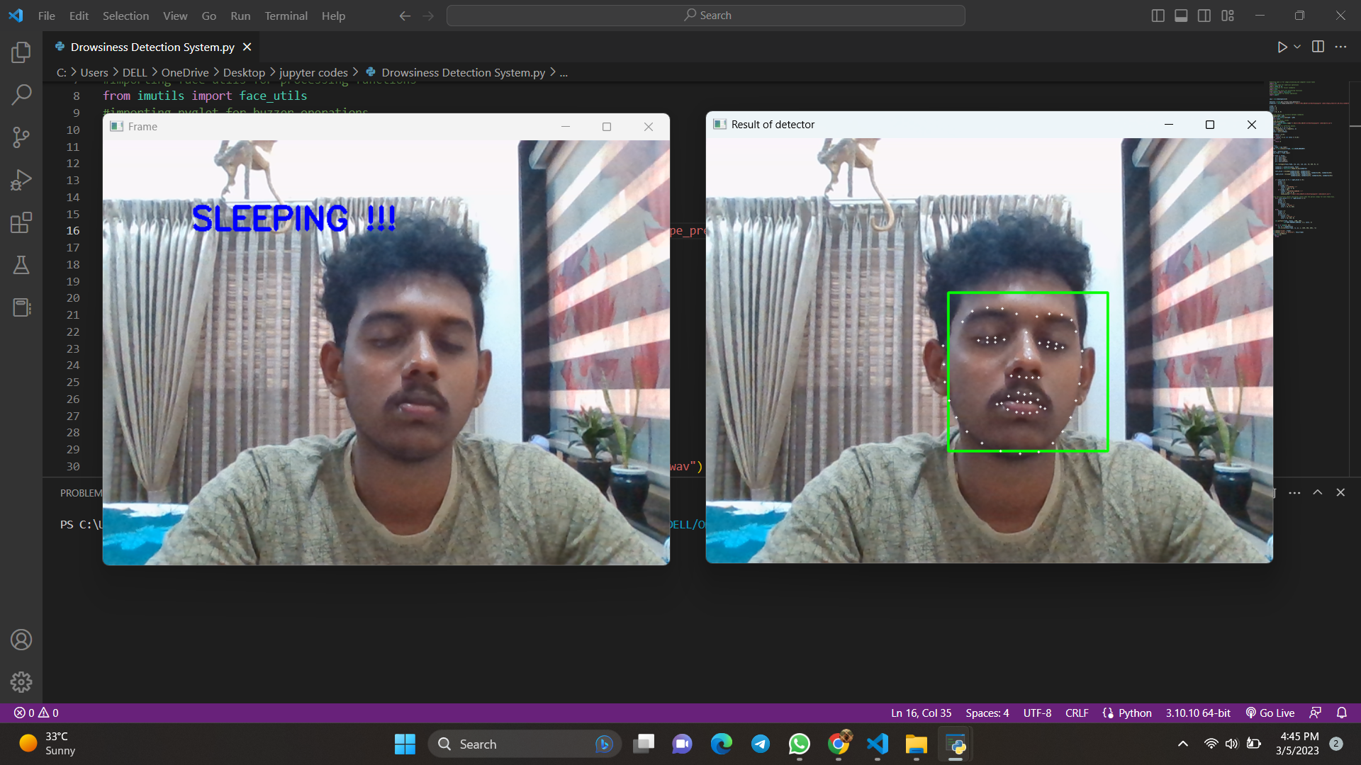 GitHub - Jashwanth5558/Drowsiness-Detetction-system: This project is a Python-based drowsiness ...