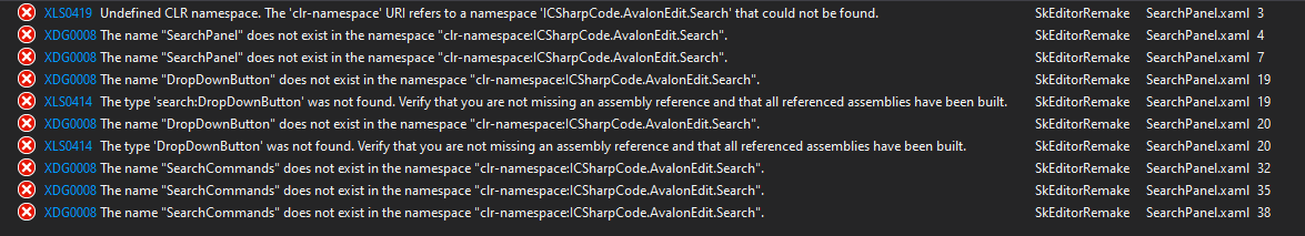Search Panel style doesn't work · Issue #302 · icsharpcode/AvalonEdit · GitHub