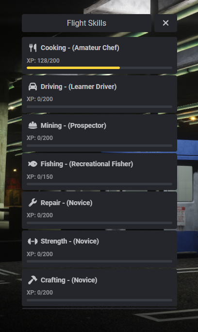 GitHub - elajnabe/flight-skills: XP / Skill System for FiveM made by Flight Development ...