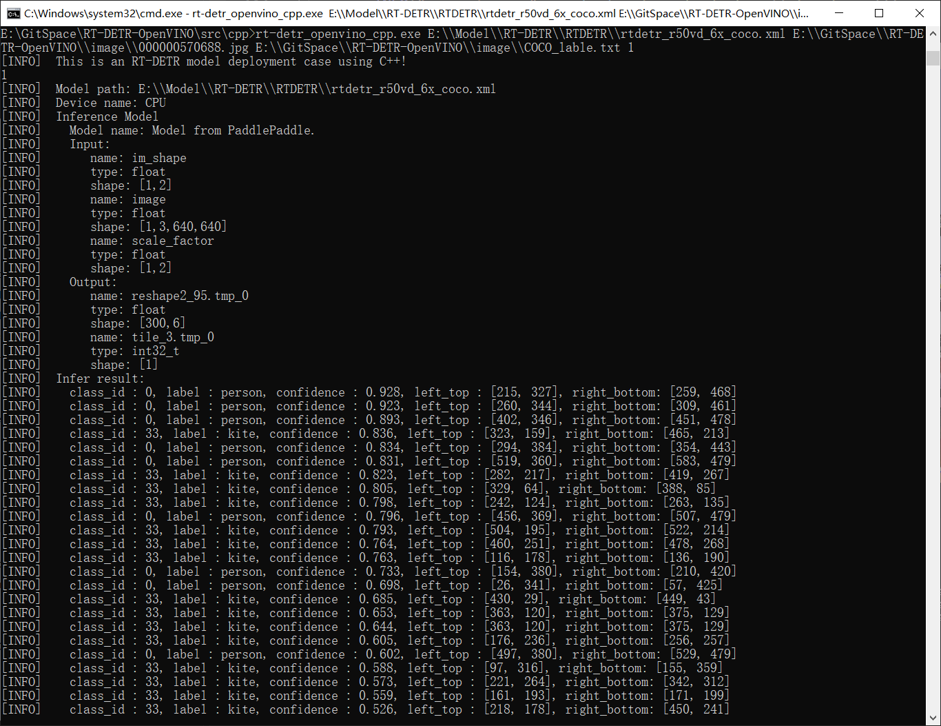 GitHub - guojin-yan/RT-DETR-OpenVINO: Deploy RT-DETR model based on OpenVINO.