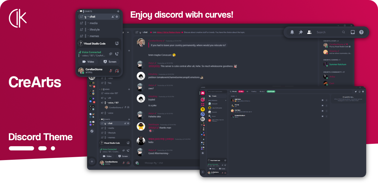 GitHub - MuseBamba/CreArts: [WIP] CreArts is an easily customizable Powercord theme that ...