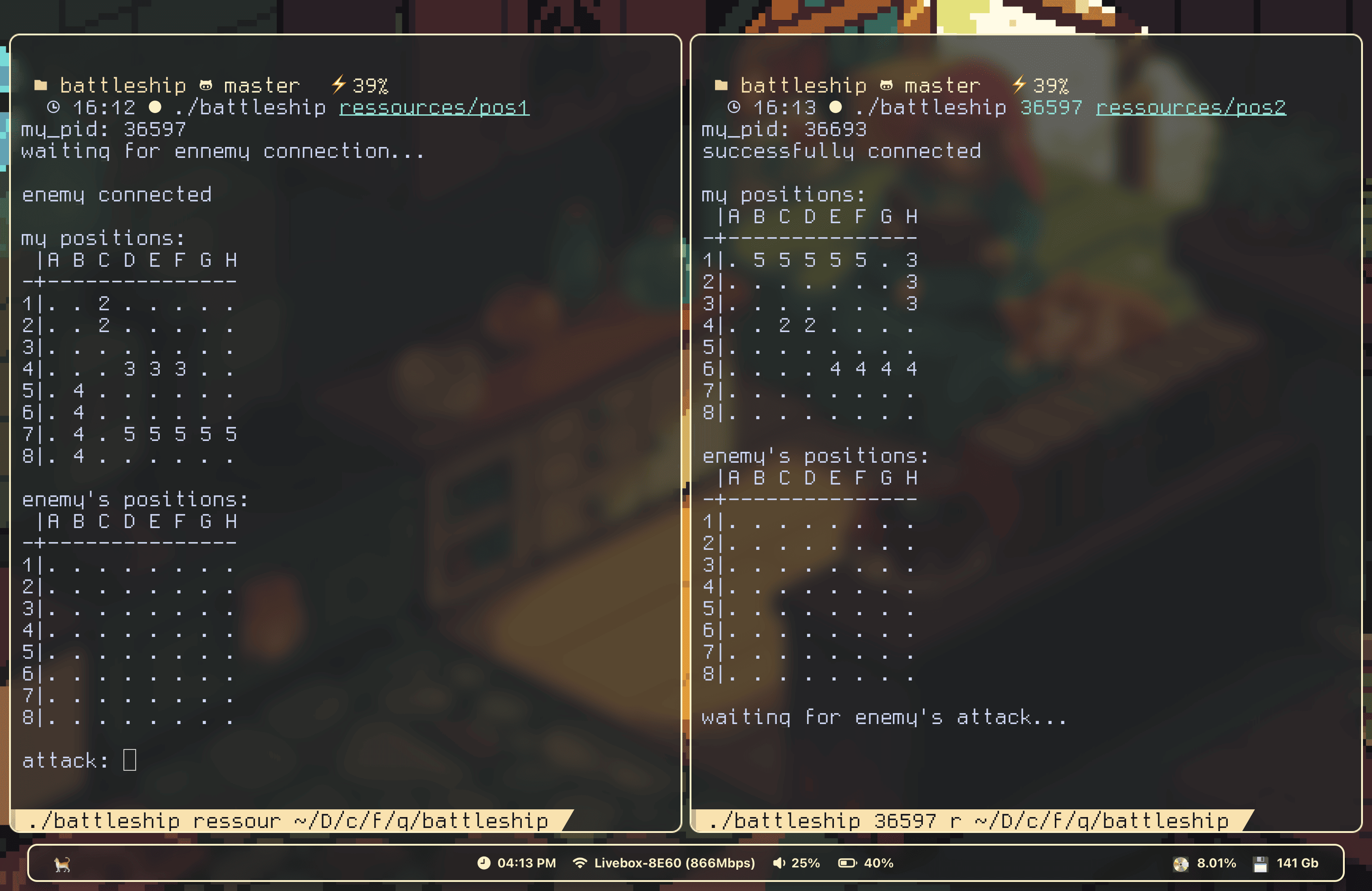 GitHub - mielsense/battleship: simple battleship game built using signals ⚓