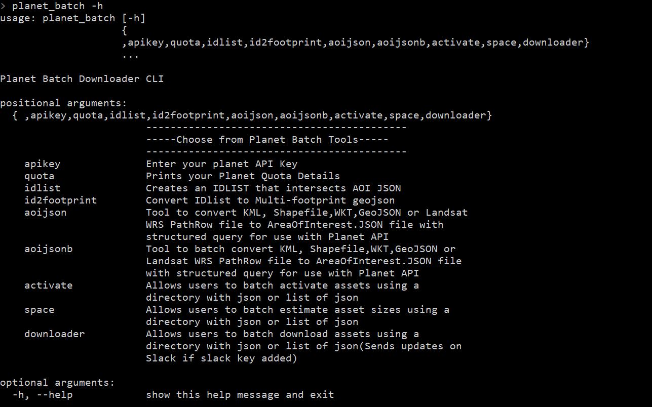 GitHub - samapriya/planet-batch-downloader-cli: Stripped down CLI to Batch Download Planet Items ...