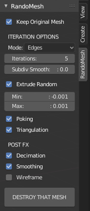 GitHub - mantissa-/RandoMesh: A Blender addon to add randomized geometry to any mesh