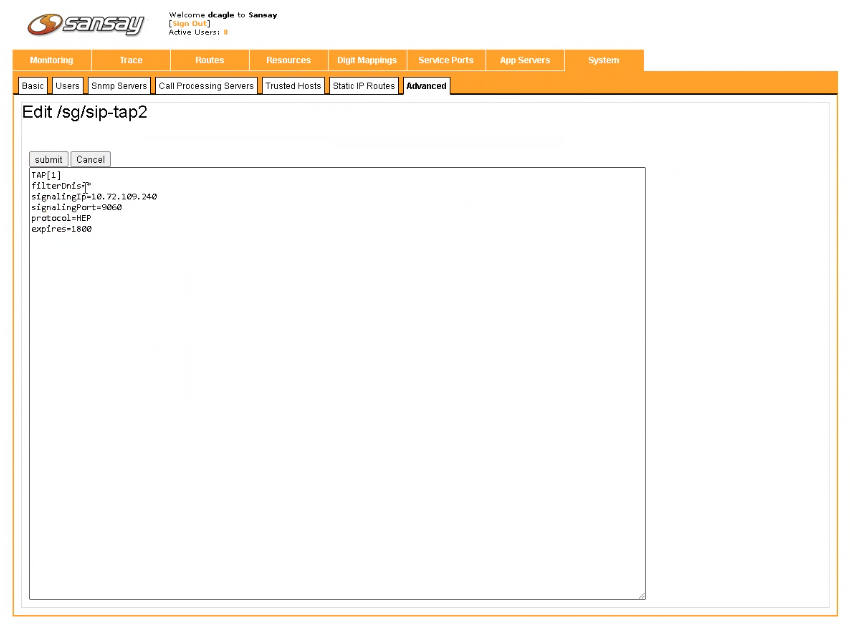 Example: SANSAY HEP · sipcapture/homer Wiki · GitHub