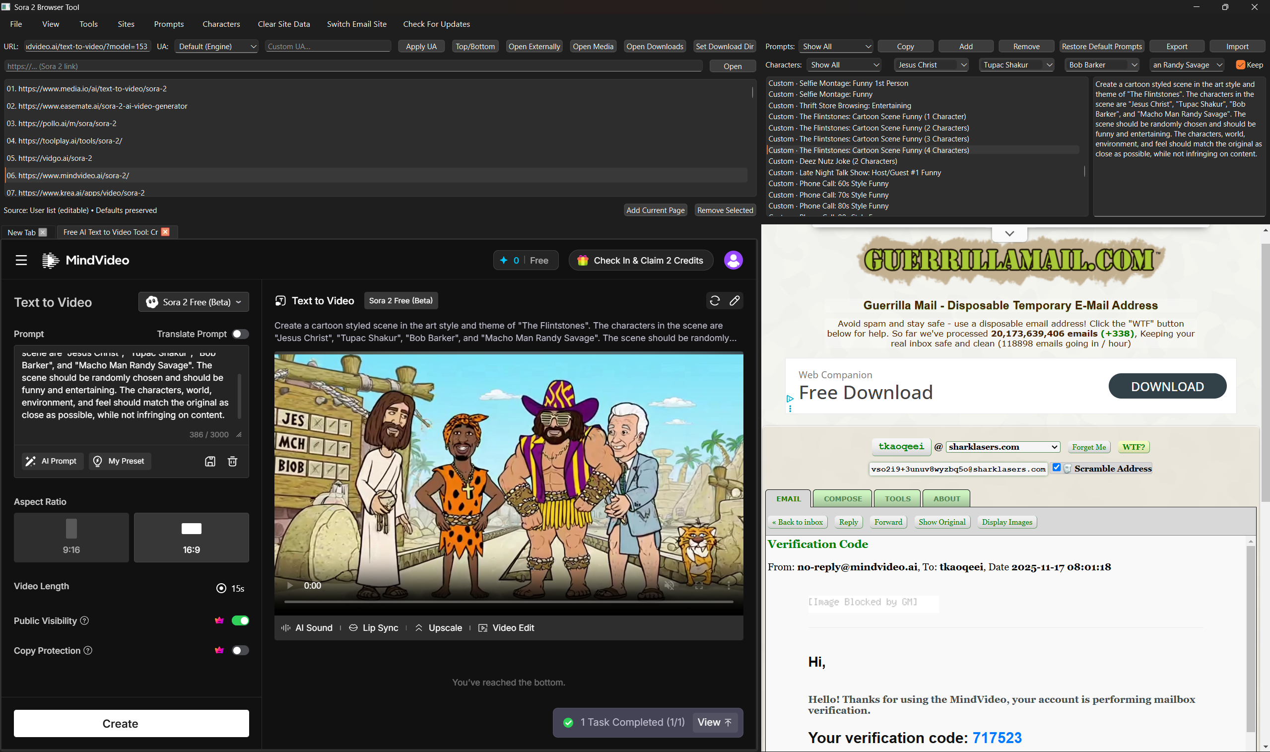 GitHub - esc0rtd3w/sora2-browser-tool: A split screen UI for browsing and using free Sora2 AI ...