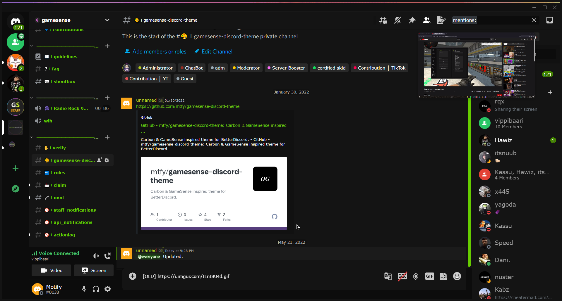 GitHub - mtfy/gamesense-discord-theme: Carbon & GameSense inspired theme for BetterDiscord.