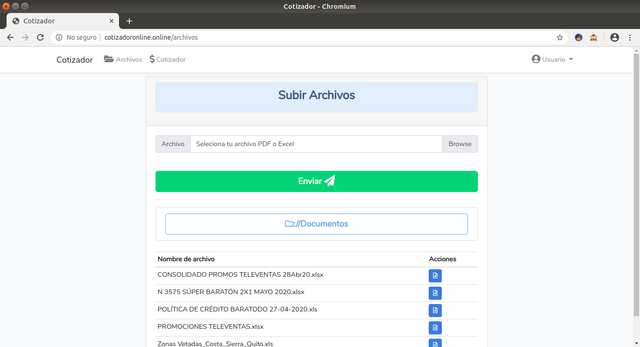 GitHub - manuelvidales/cotizador: Cotizador: Leer valores y calcular Precios desde un archivo de ...
