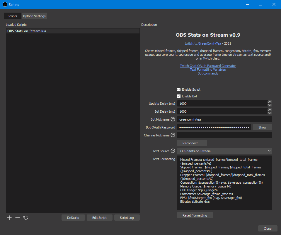 GitHub - GreenComfyTea/OBS-Stats-on-Stream: A script for OBS that shows lagged/skipped/dropped ...
