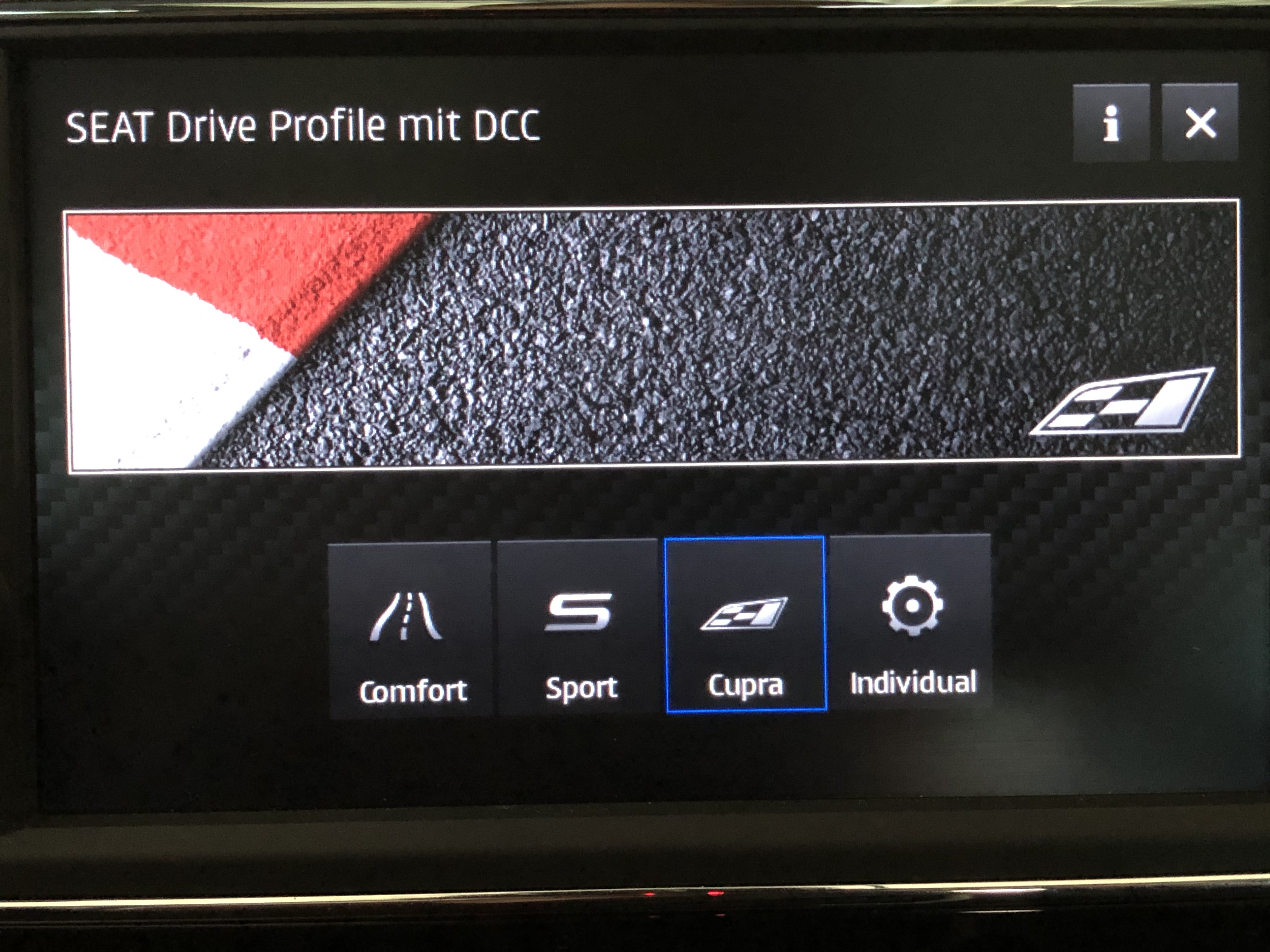 Graphics modification: Drivemode switch and indicators changed to Cupra ...