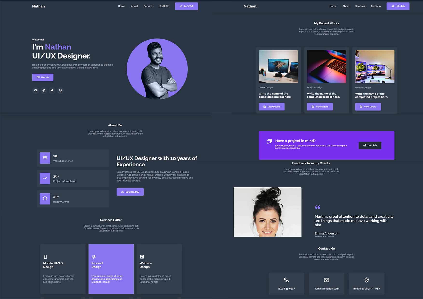 GitHub - Waite0603/Resume-vCard-Collection: About Responsive Personal ...