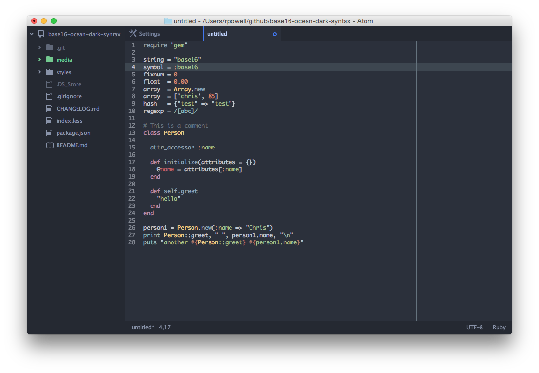 GitHub - rhysforyou/base16-ocean-dark-syntax: Base16 Ocean Dark for Atom