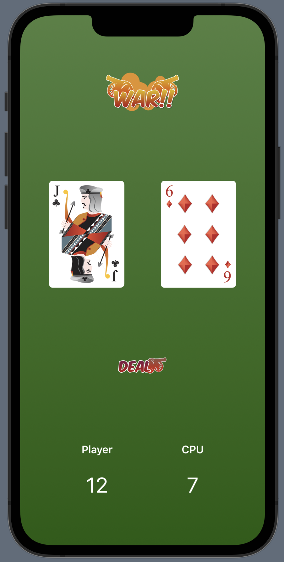 GitHub - Justin-Vaughn/War-Card-Game: War card game