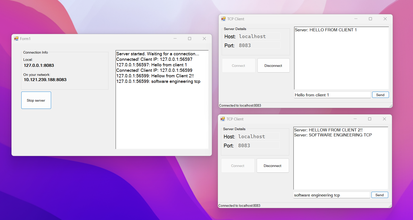 GitHub - iqfareez/TCP-App: Simple demo for TCP Listener & TCP Client using Winforms C# .NET. For ...