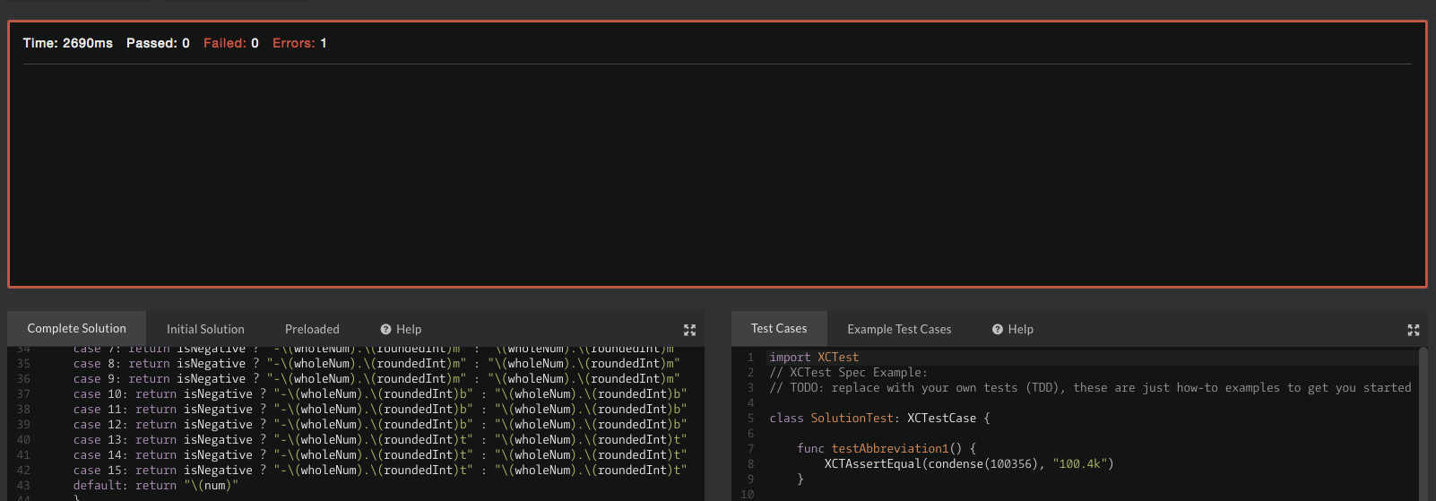 Empty error is returned when validating a new Swift kata. · Issue #680 ...