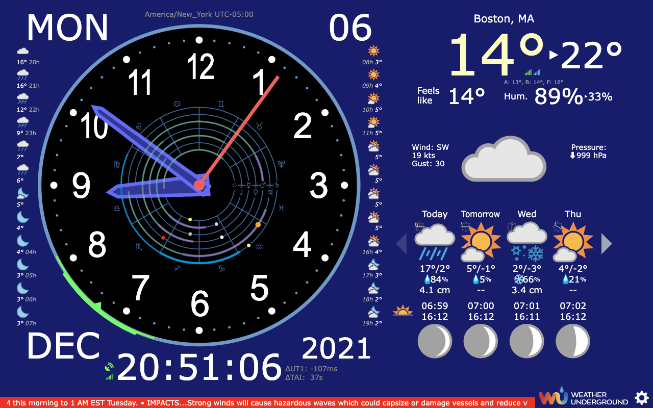 GitHub - kshetline/aw-clock: Astronomy/weather clock