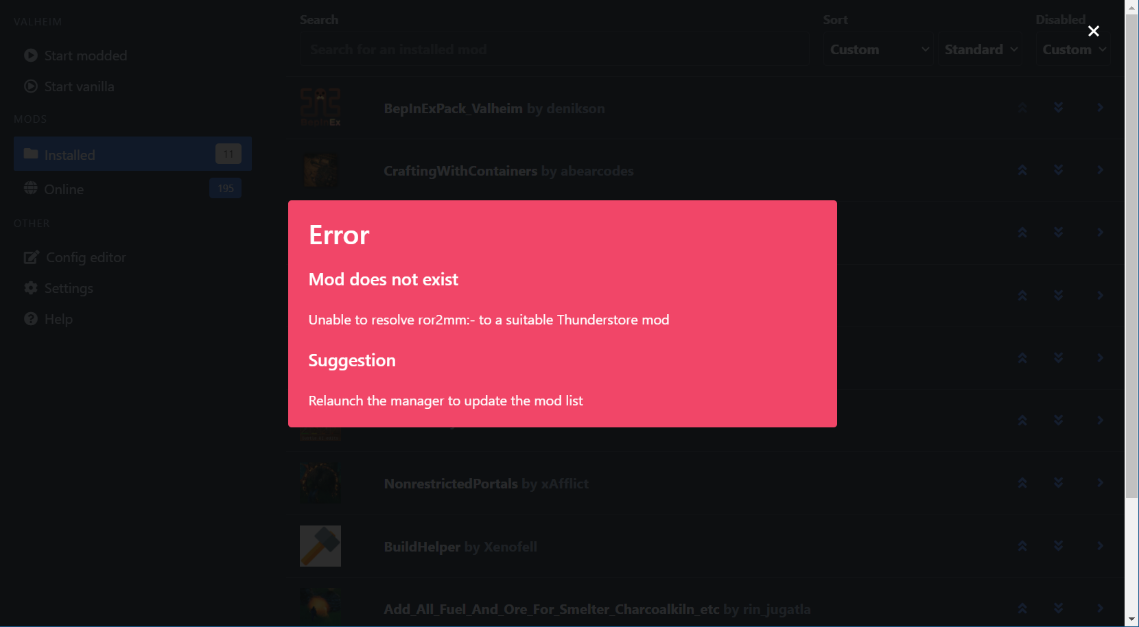 [BUG] - "Mod does not exist" (but it does) · Issue #434 · ebkr/r2modmanPlus · GitHub