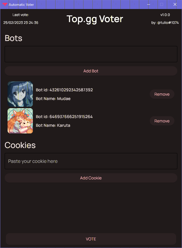 GitHub - valentin-marquez/topgg-voter: Top.gg Voter is a simple desktop app that allows you to ...
