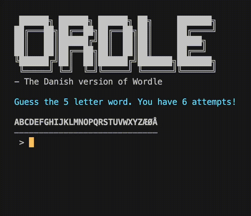 GitHub - Emilostuff/ordle: A command line implementation of Wordle in ...