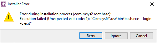 MSYS2-installer failed on Windows 10 64-bit · Issue #1896 · msys2/MSYS2-packages · GitHub