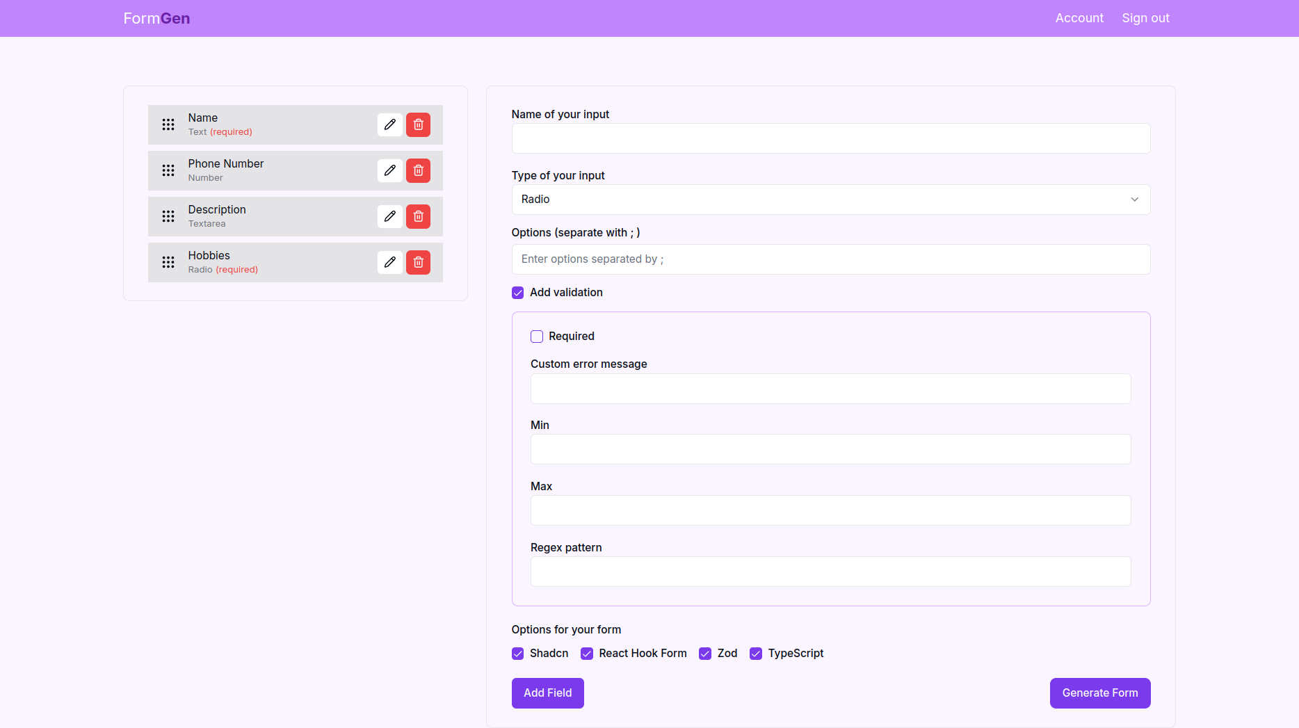 GitHub - jeremnds/formgen: FormGen is an AI-powered form generator designed for developers. It ...