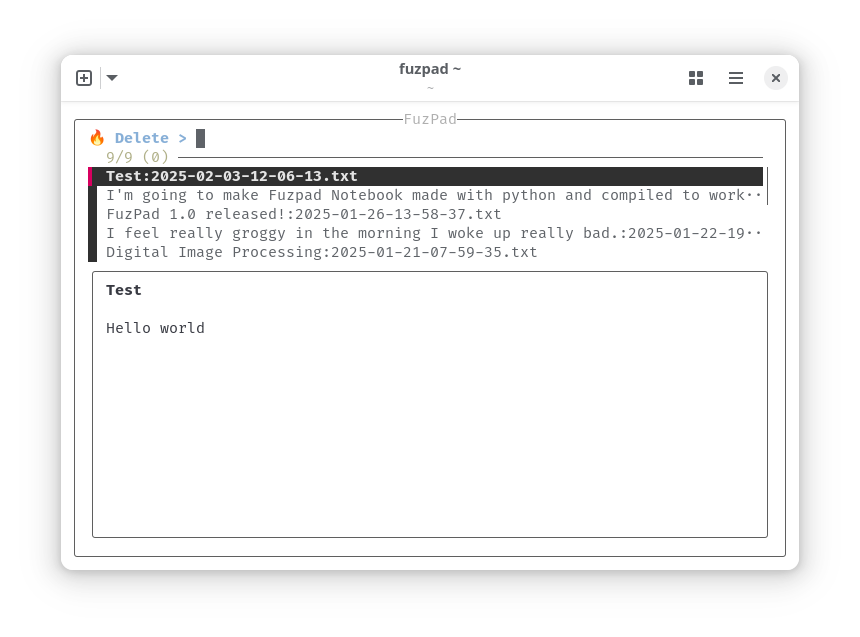 GitHub - JianZcar/FuzPad: A minimalistic note management solution. Powered by fzf