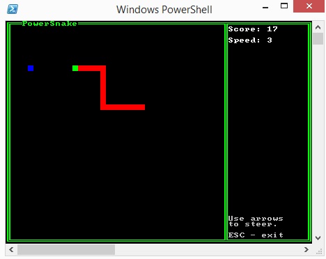 GitHub - spitfire05/PowerSnake: Classic snake in PowerShell console buffer.