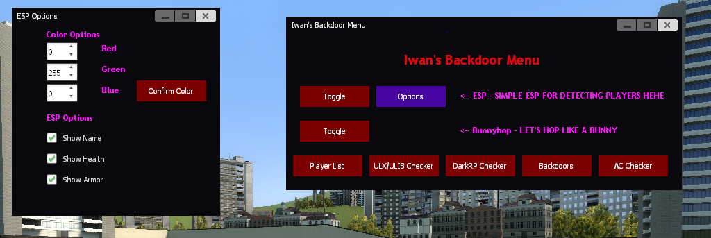 GitHub - noah77rr/UmGottesWillen: Cheat and Backdoor Menu for Garry's Mod