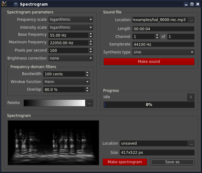 GitHub - krajj7/spectrogram: A program that makes images out of sound and sound out of images